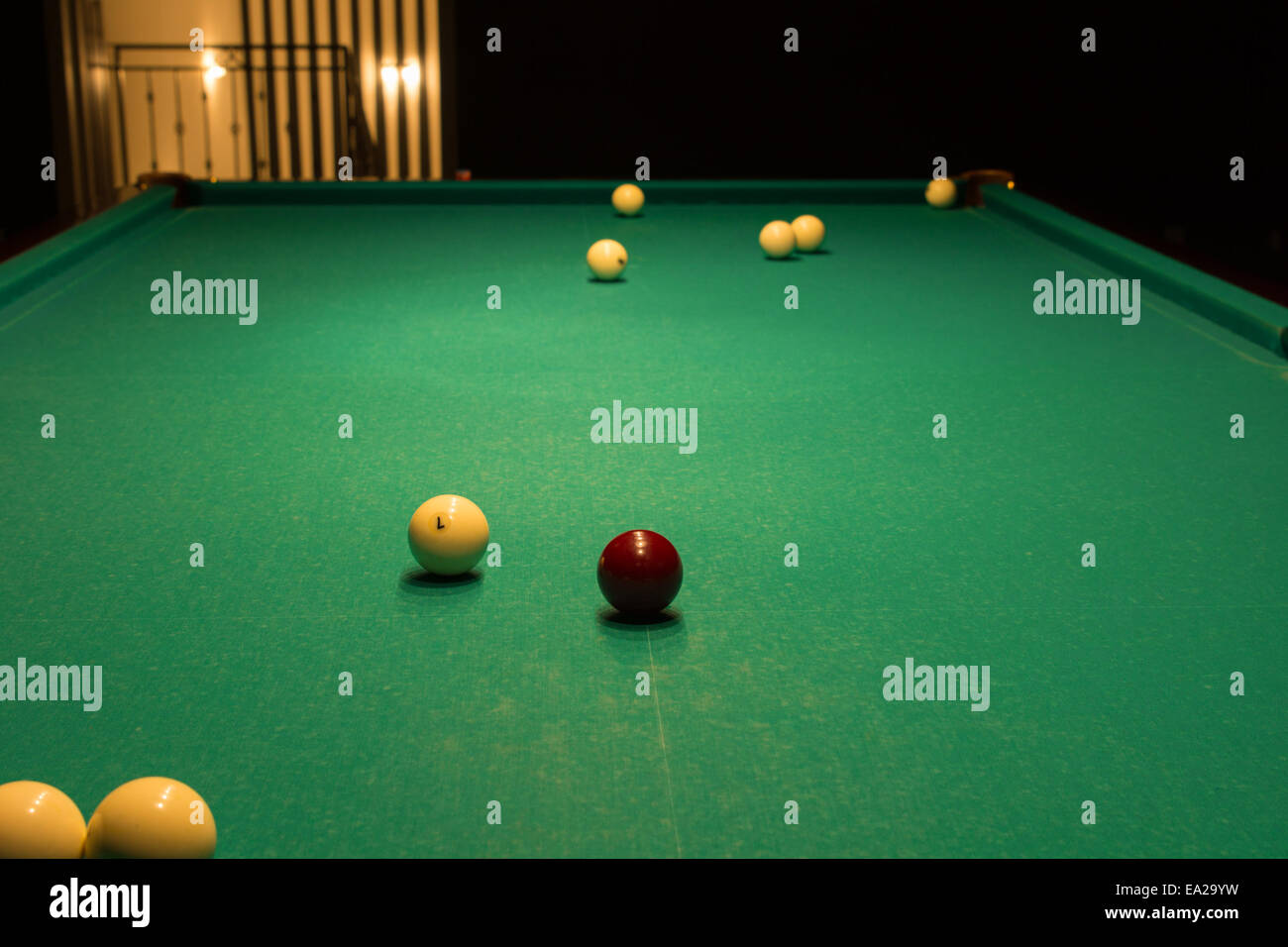 Pool balls scattered on hi-res stock photography and images - Alamy