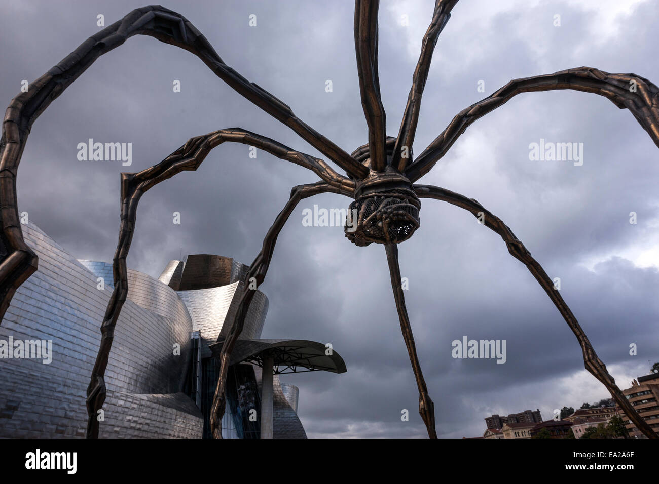 The spider sculpture Maman by Louise Bourgeois. Guggenheim Museum ...