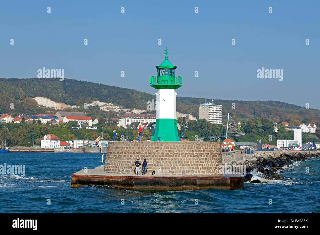 lighthouse, Sassnitz, Ruegen Island, Mecklenburg-West Pomerania ...
