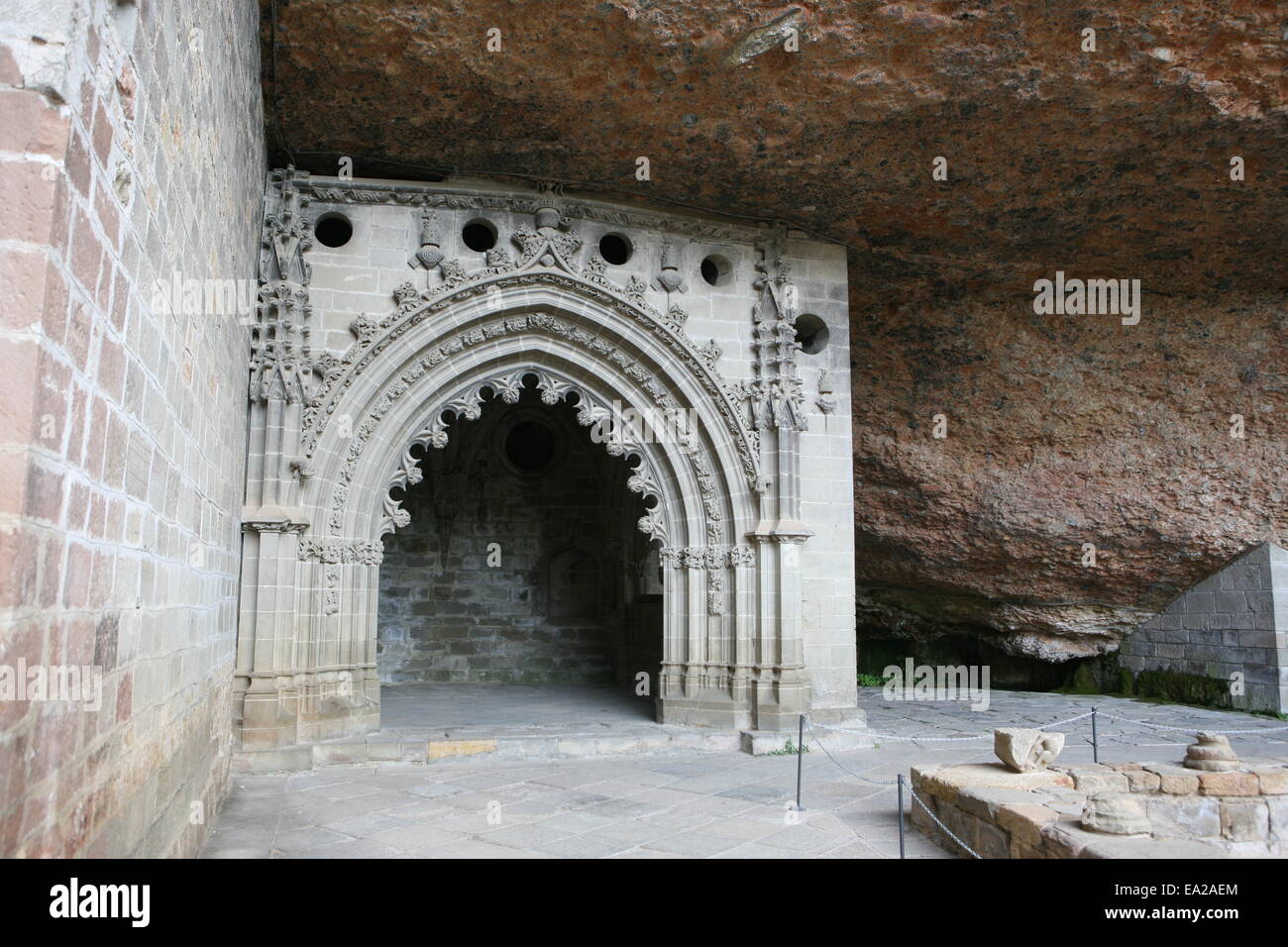 San Juan de la Peña Pena monastery south-west of Jaca, in the province ...