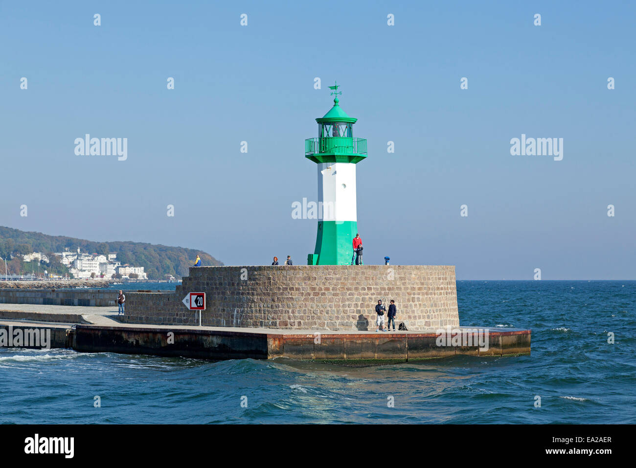 lighthouse, Sassnitz, Ruegen Island, Mecklenburg-West Pomerania ...