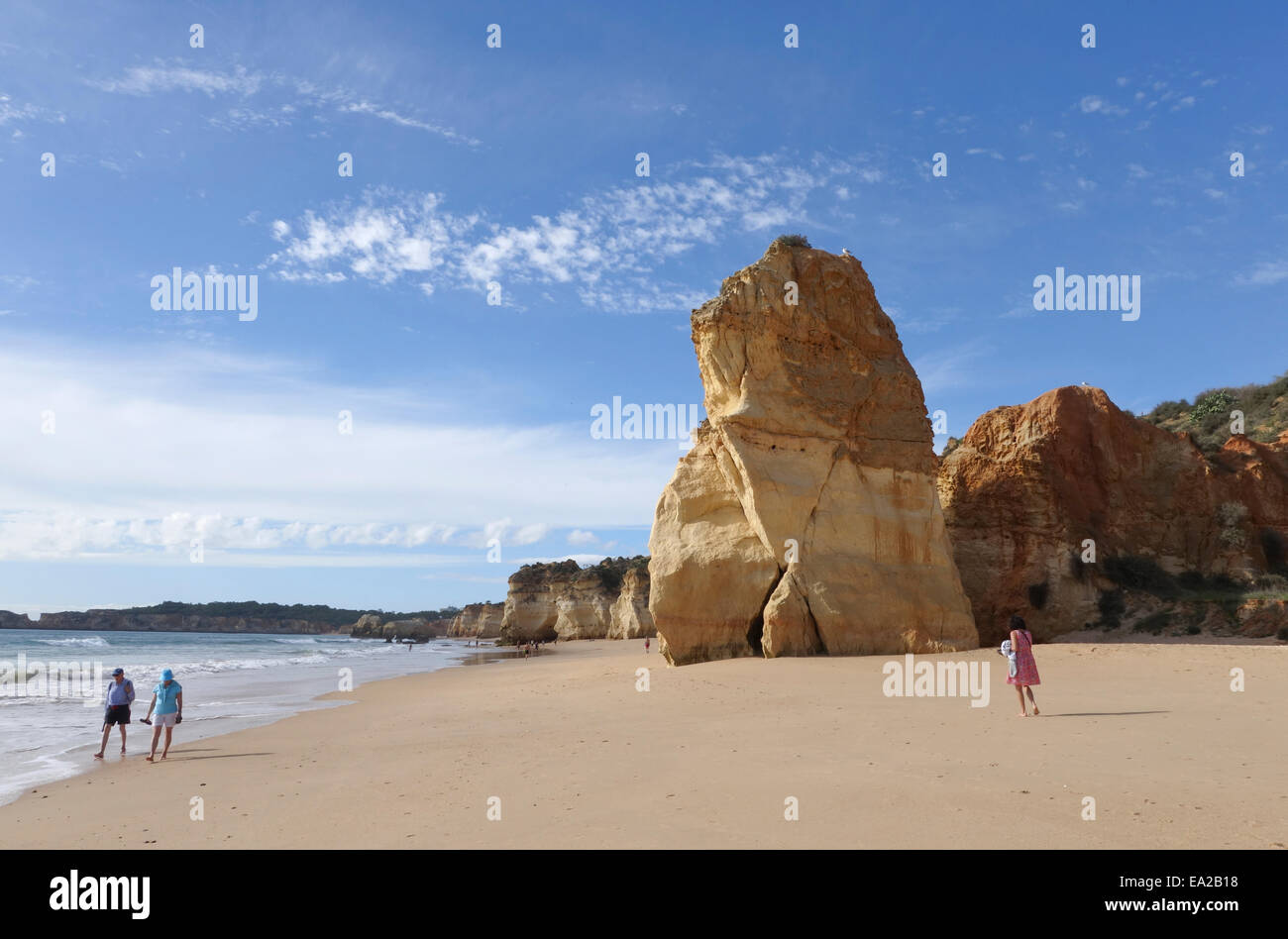 Praia da Rocha, rock beach in Algarve, Portimao, Portugal Stock Photo ...