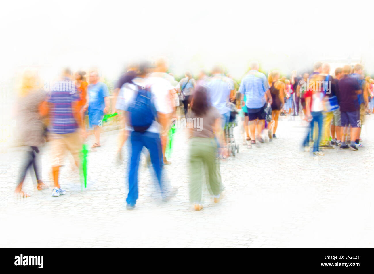 Hurrying crowd of people. Abstract picture Stock Photo - Alamy