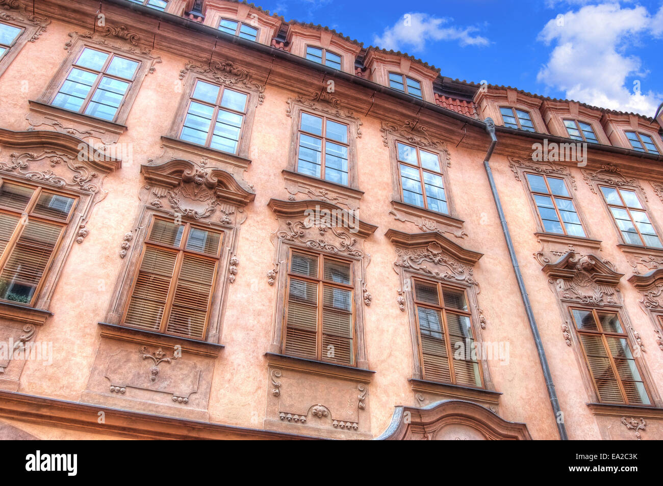 Architecture conceptual image. Old building of Prague in Czech Stock ...