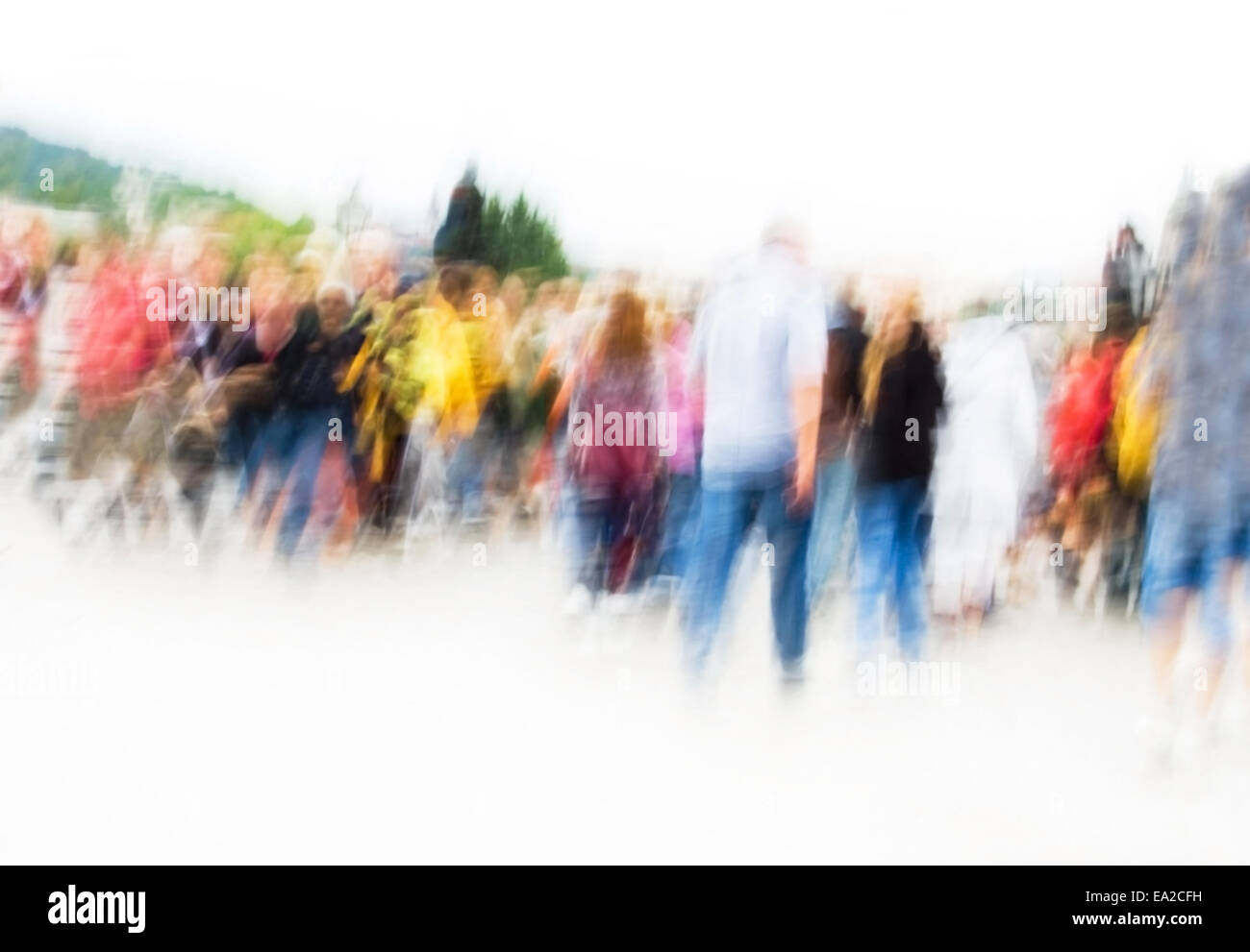 Hurrying crowd of people. Abstract picture Stock Photo - Alamy