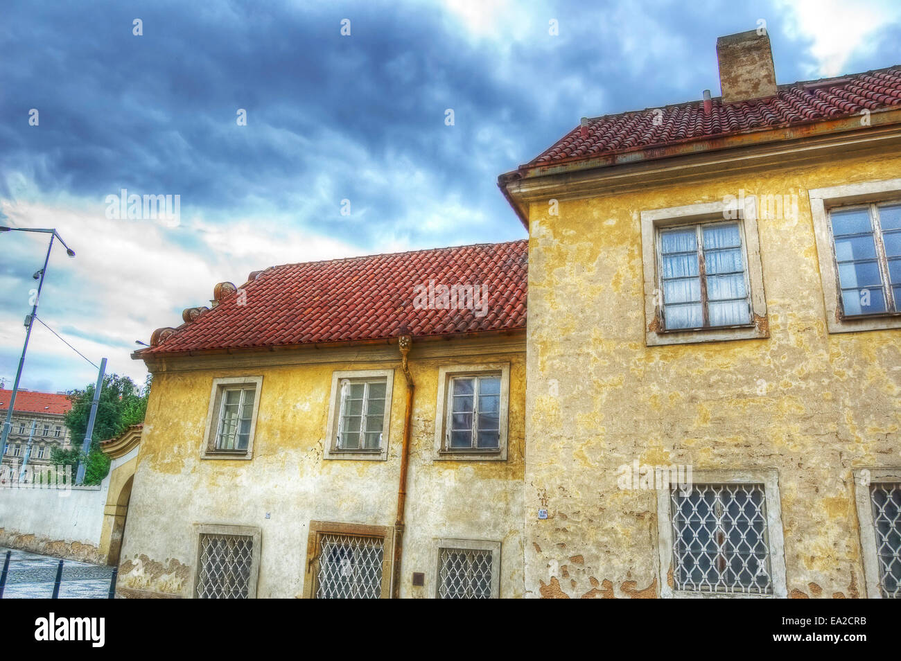 Architecture conceptual image. Old building of Prague in Czech Stock ...