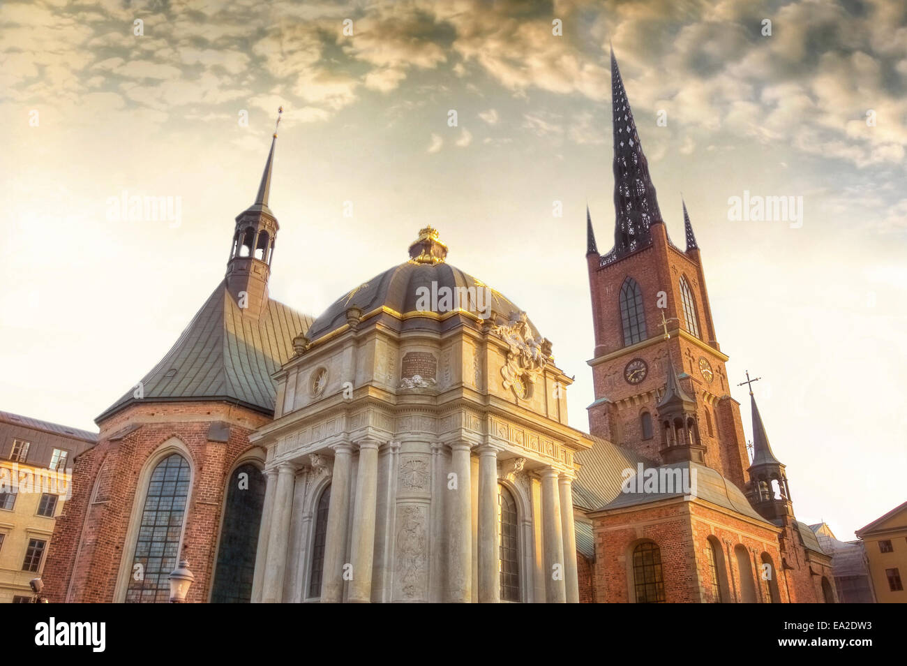 Old architecture. The church Riddarholmen in Stockholm Stock Photo - Alamy