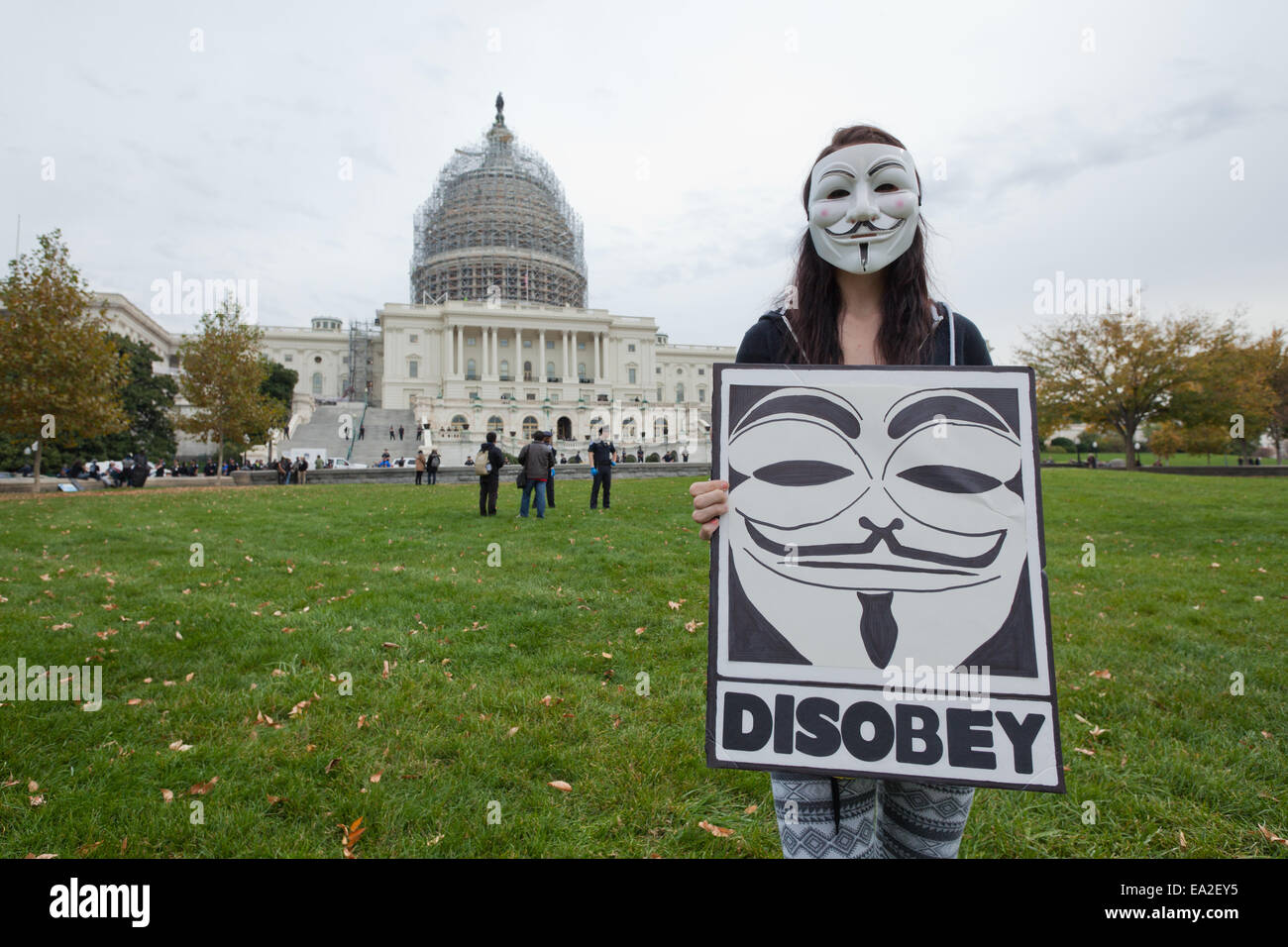 Washington, DC, USA. 5th November, 2014. Hundreds of Anonymous led ...