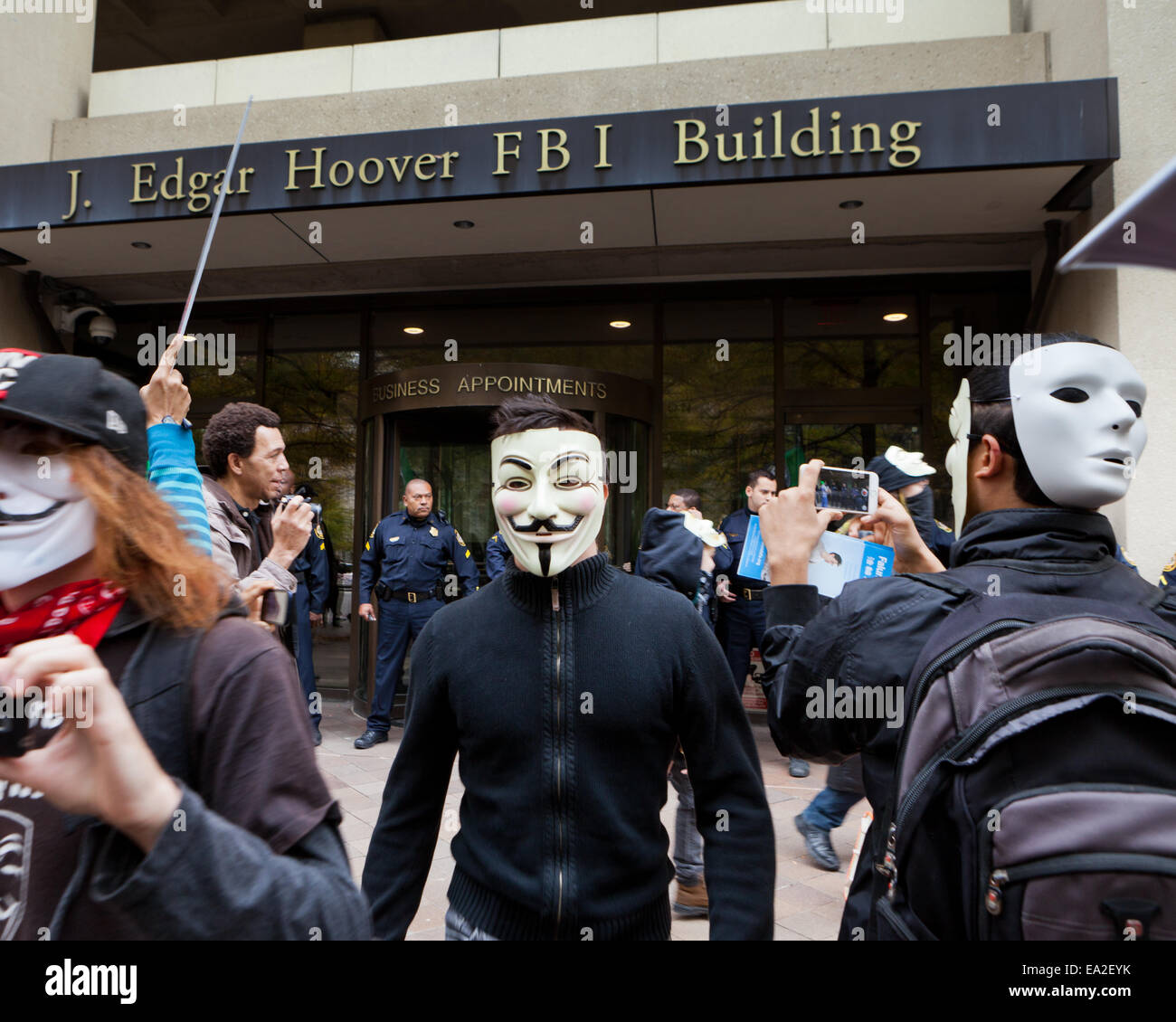 Washington, DC, USA. 5th November, 2014. Hundreds of Anonymous led ...