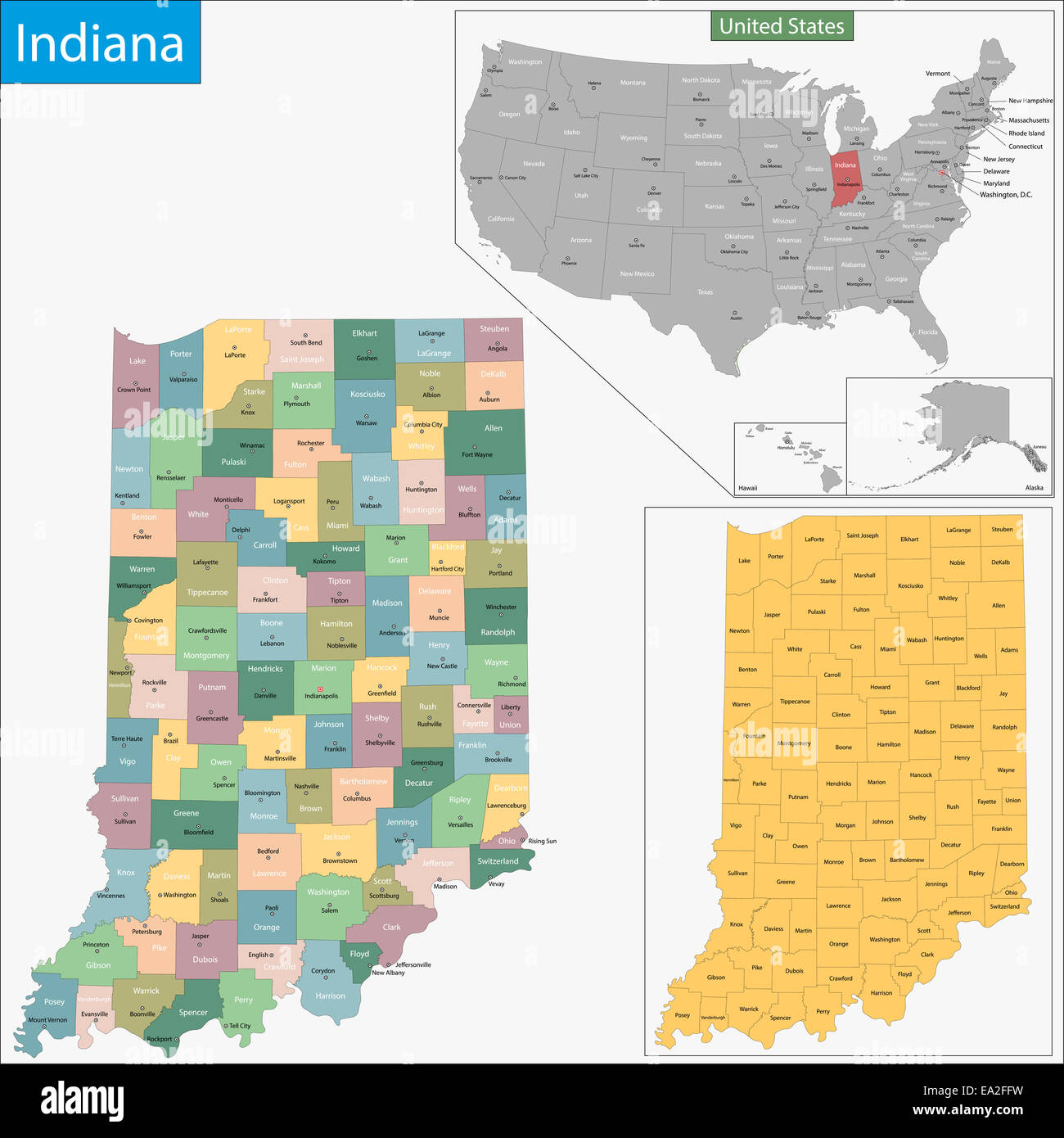 Indiana Zip Code Map Printable United States Map
