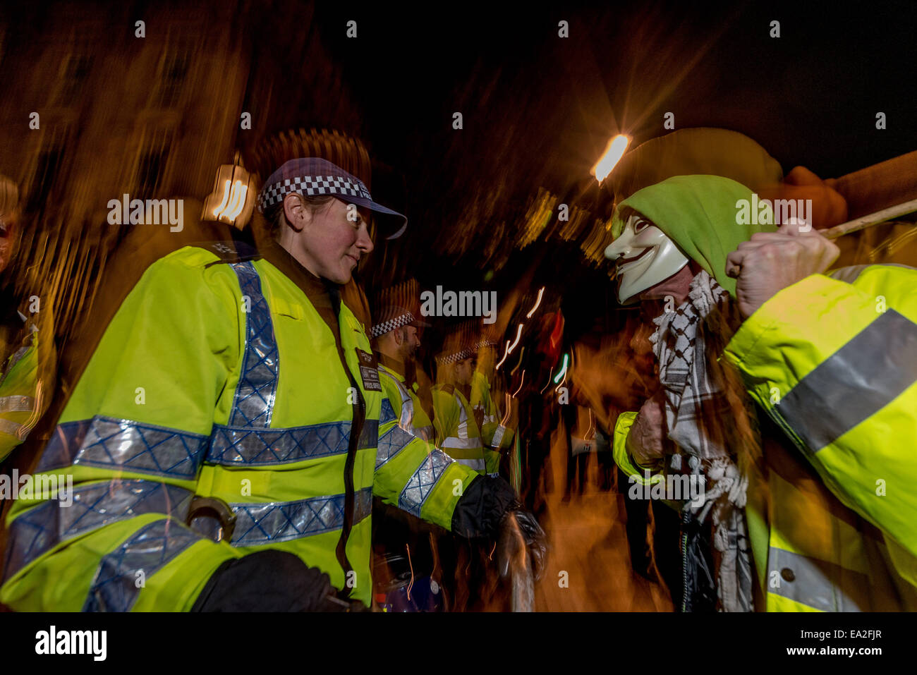 Million Mask March in London Stock Photo - Alamy