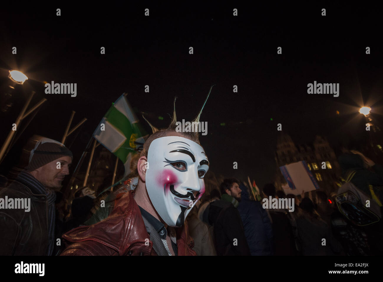 Million Mask March in London Stock Photo - Alamy