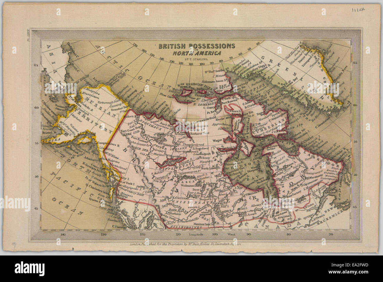 British north american map hi-res stock photography and images - Alamy