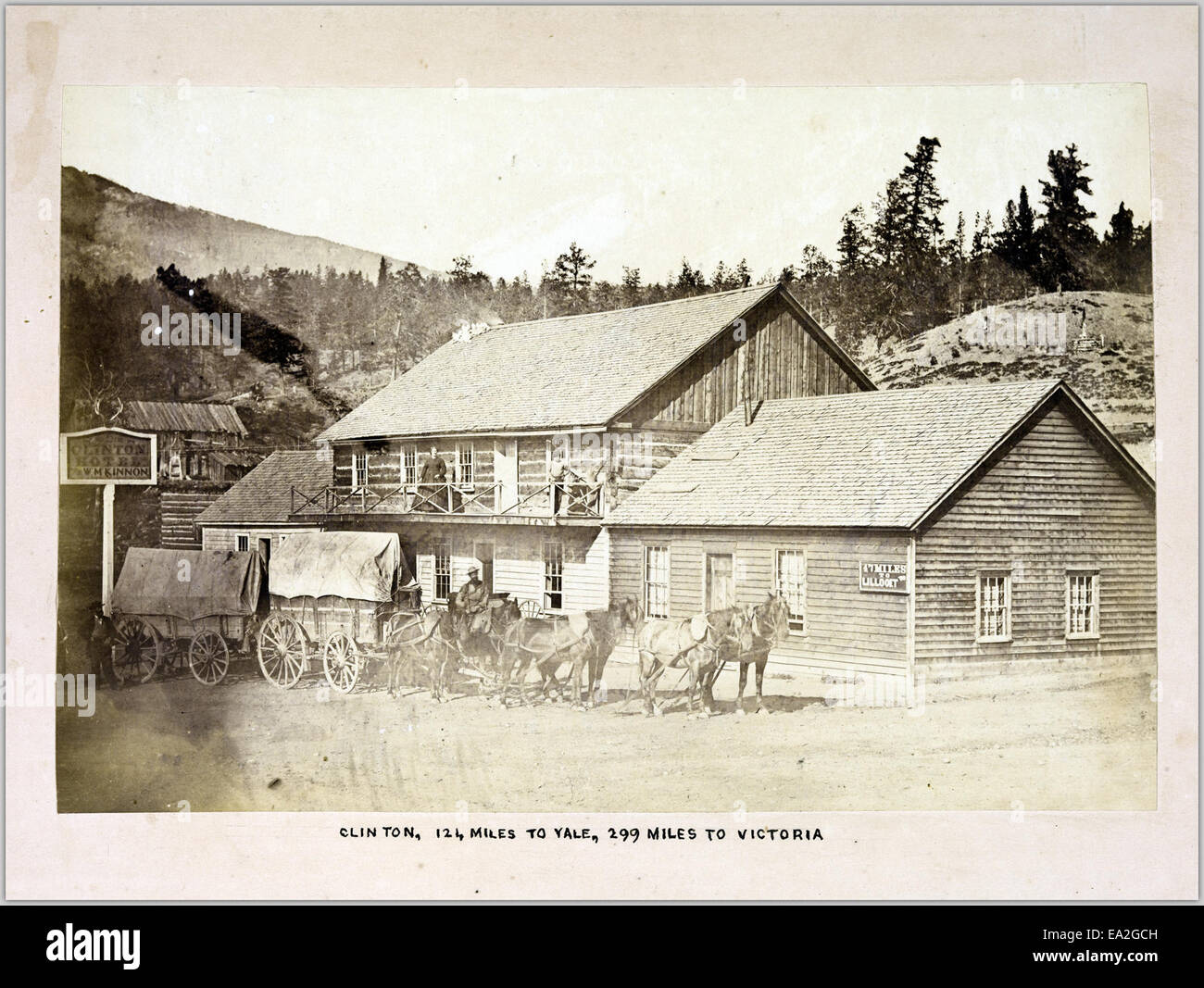 This reference provides a distance guide, indicating that Clinton is ...