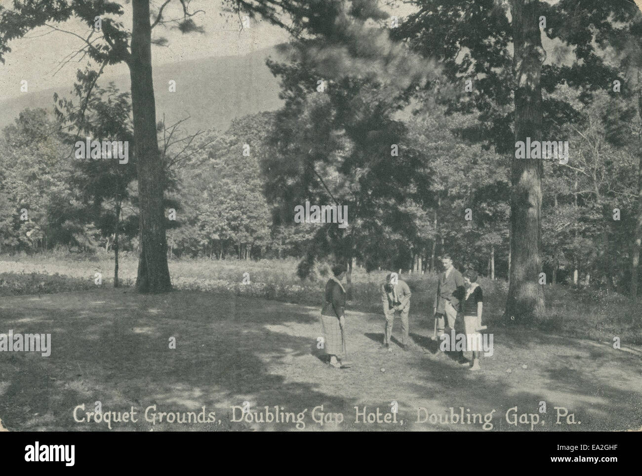 This image shows a croquet ground, where players can engage in the ...