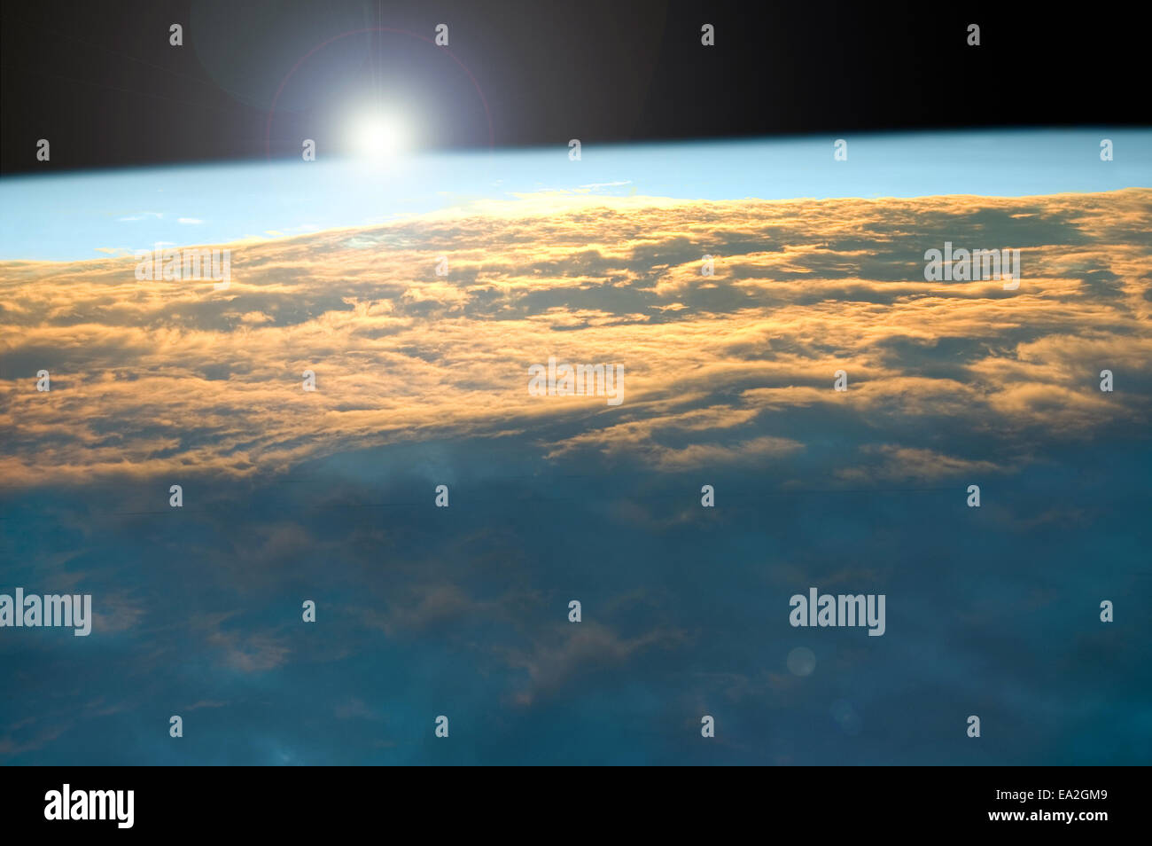 Sunrise on earth from space hi-res stock photography and images - Alamy