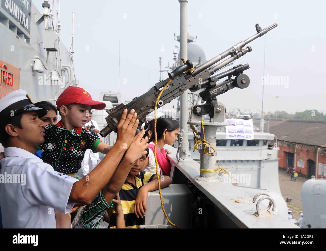 Two Warship (INS Khukri and INS Sumitra) visiting people of Kolkata ...