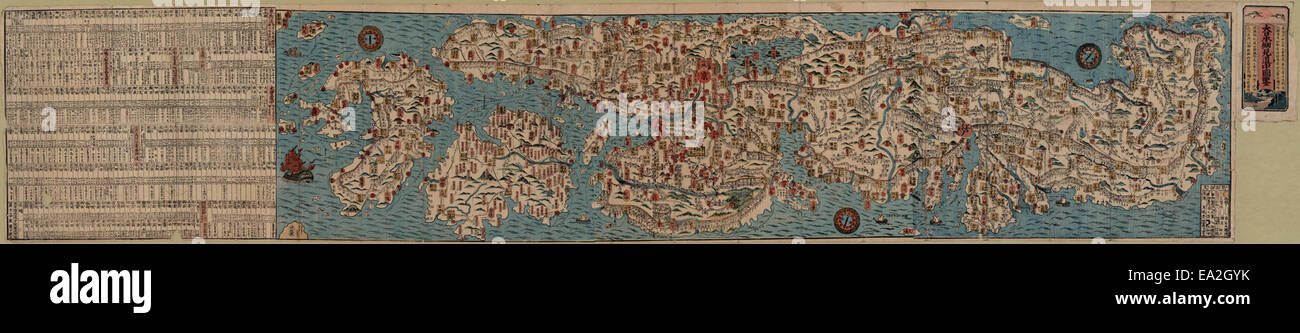 A detailed itinerary map of Japan, highlighting key cities, landmarks ...