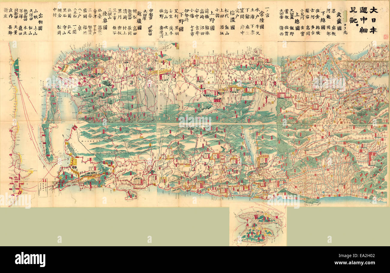 This detailed itinerary map of Japan offers an in-depth overview of key ...