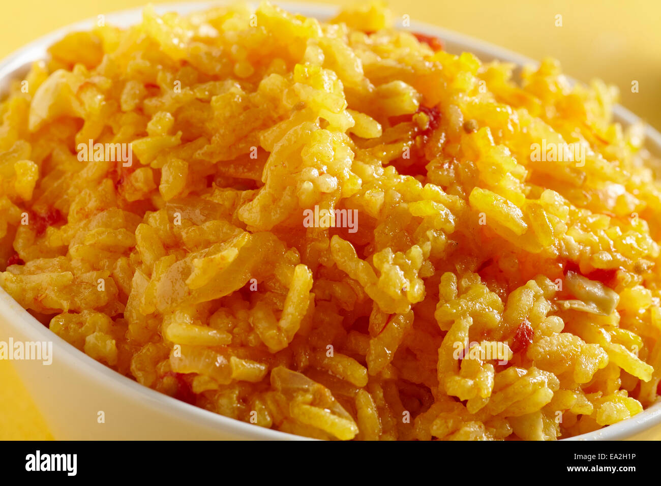 Brazilian style saffron rice Stock Photo - Alamy