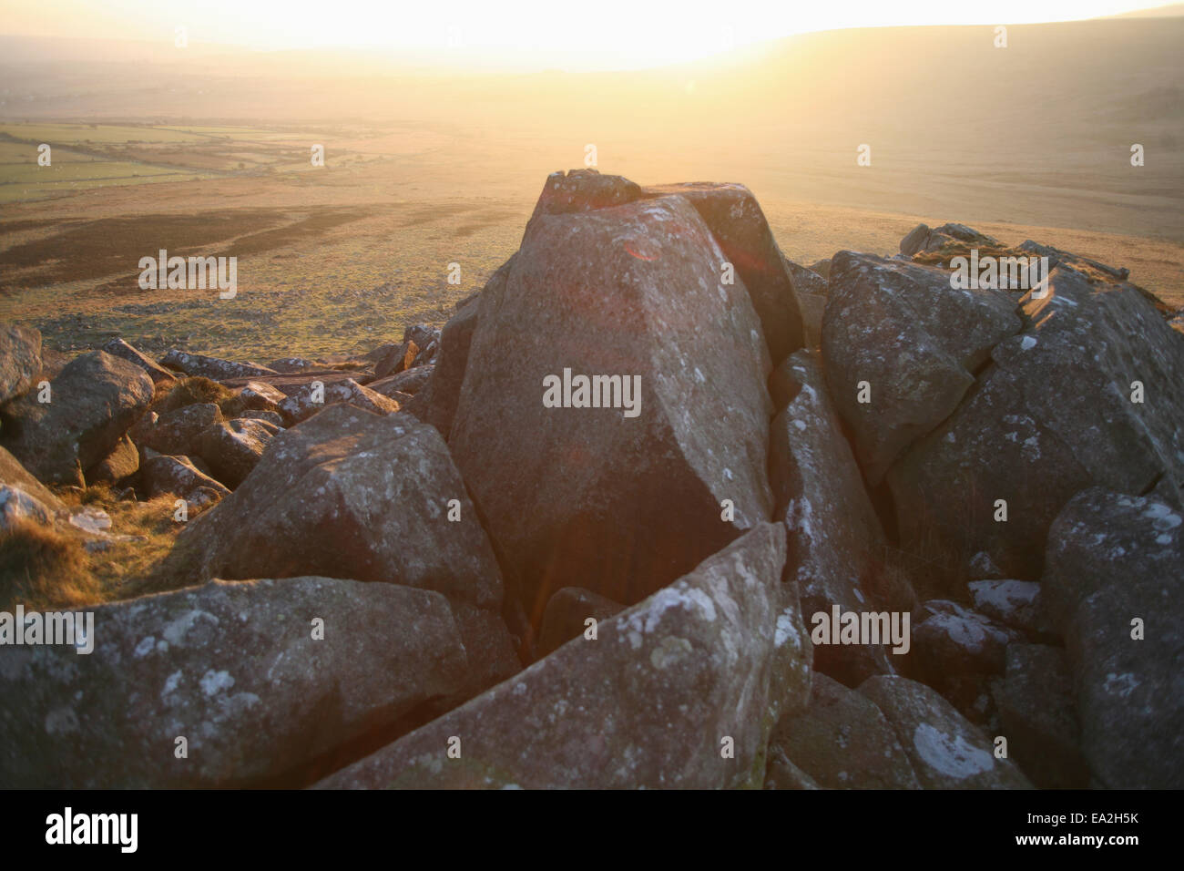 Atop the Preseli mountains at Carn Meini, origin of the blue stones at ...