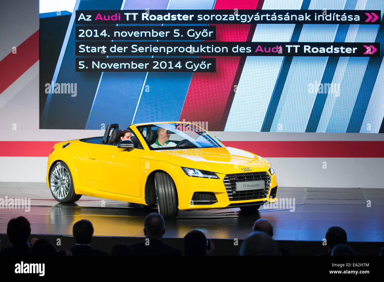 Gyor, Hungary. 5th Nov, 2014. The first new Audi TT Roadster is seen ...