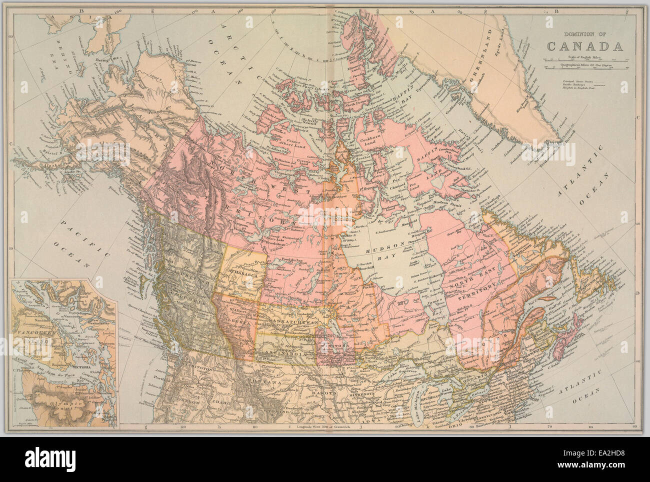 A collection of maps depicting the Dominion of Canada, illustrating the ...