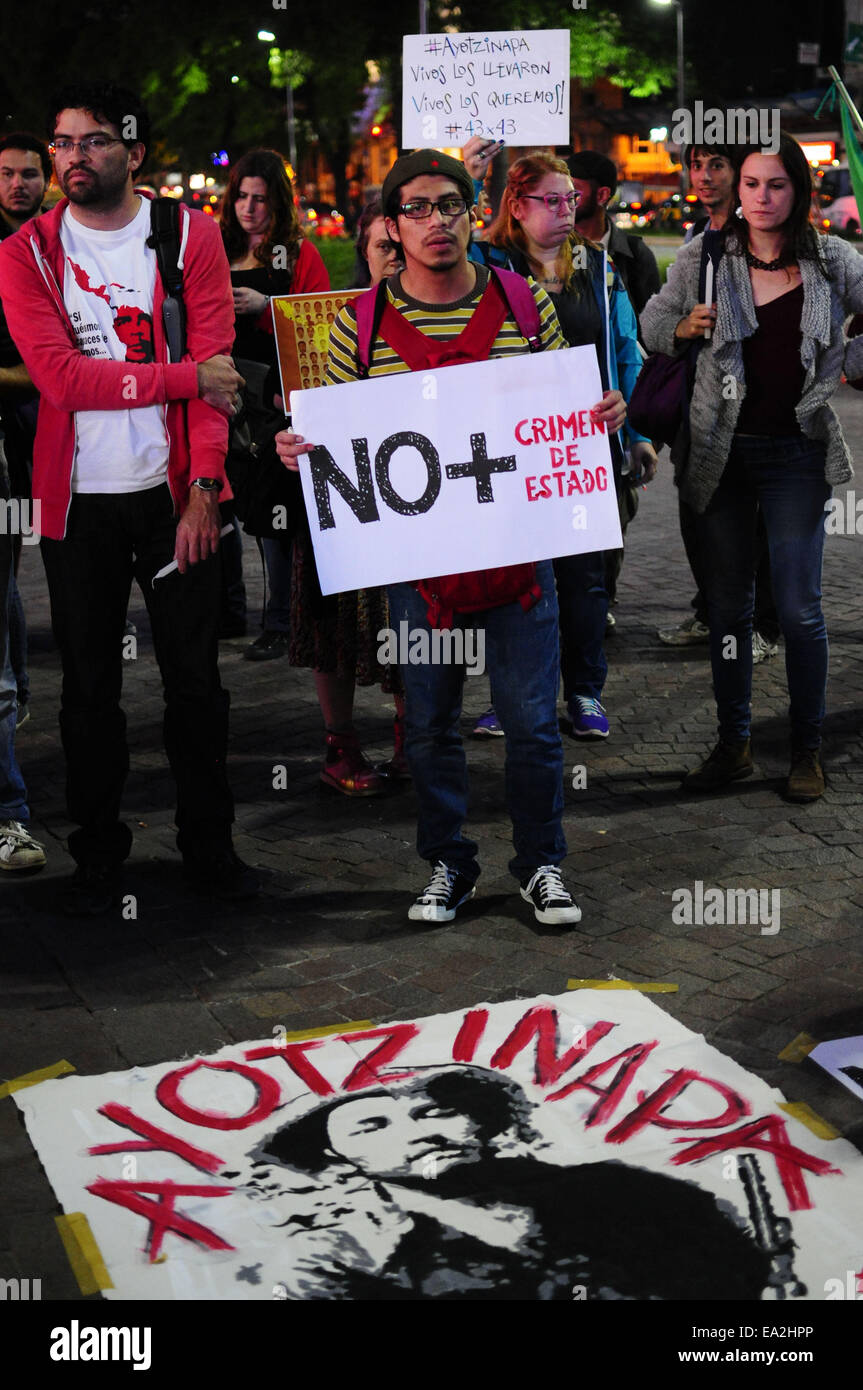 Buenos Aires, Argentina. 5th Nov, 2014. Mexican residents protest in ...