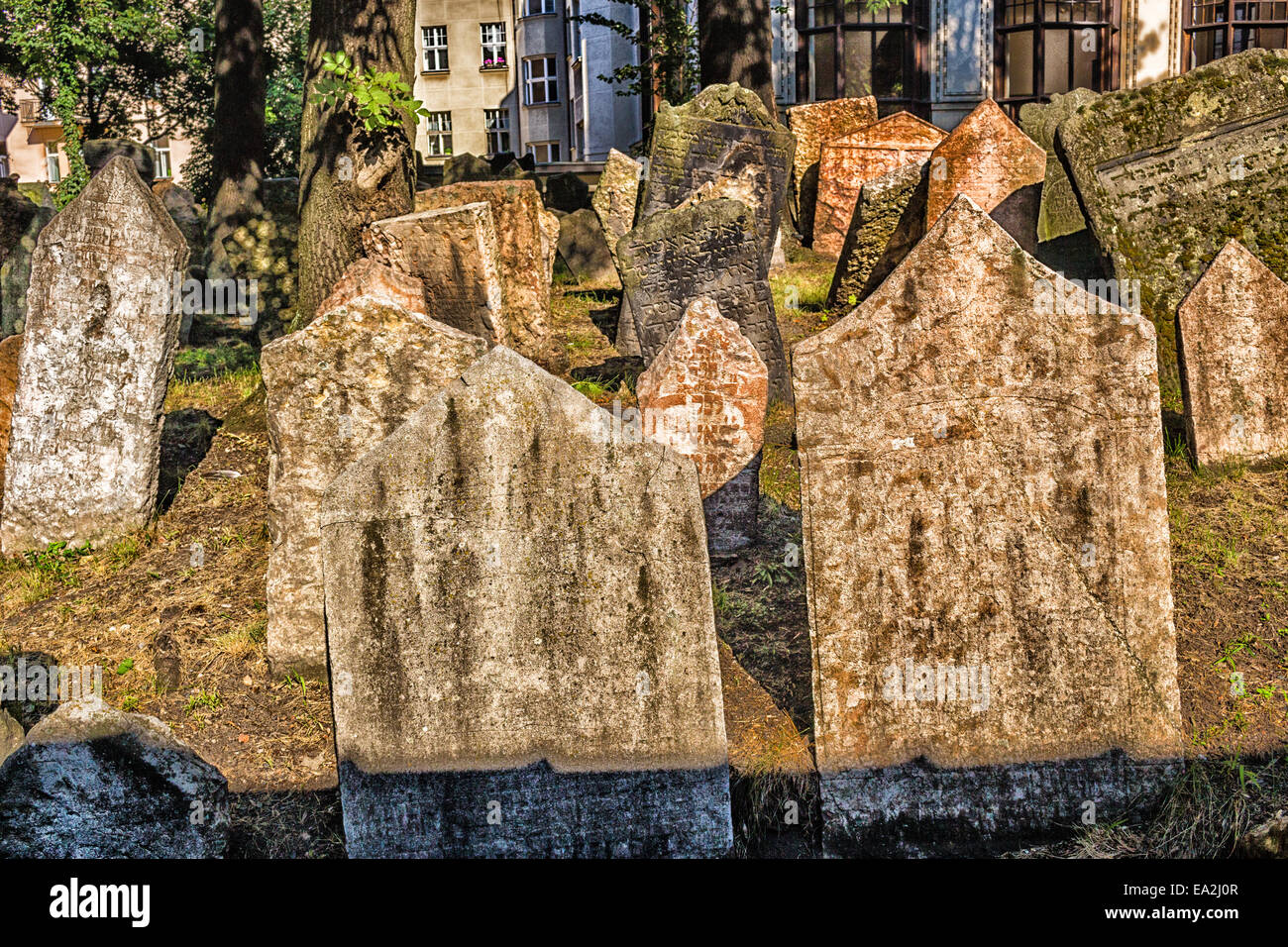 Crowded tombstones old jewish cemetery hi-res stock photography and ...