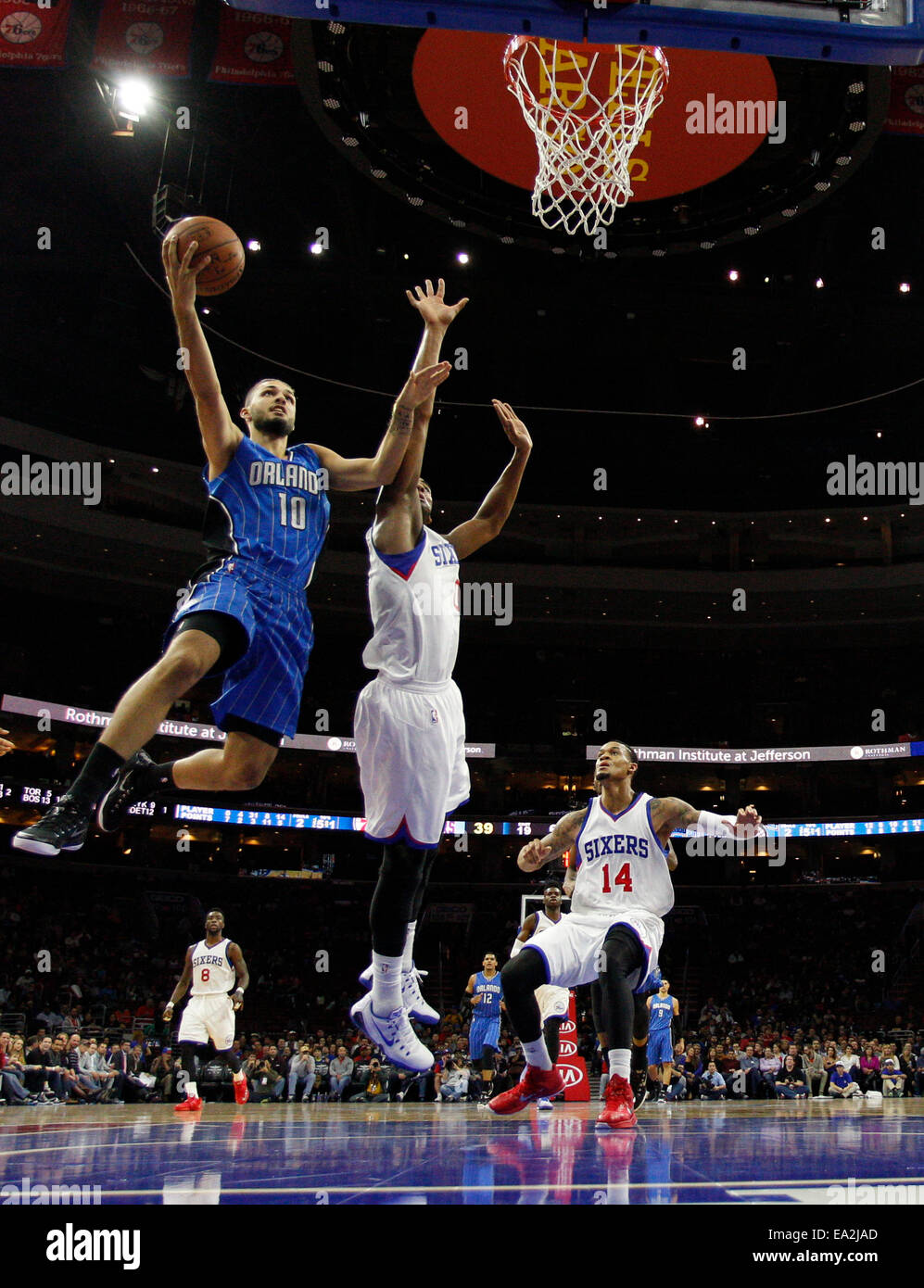 Philadelphia, Pennsylvania, USA. 5th Nov, 2014. Orlando Magic guard ...