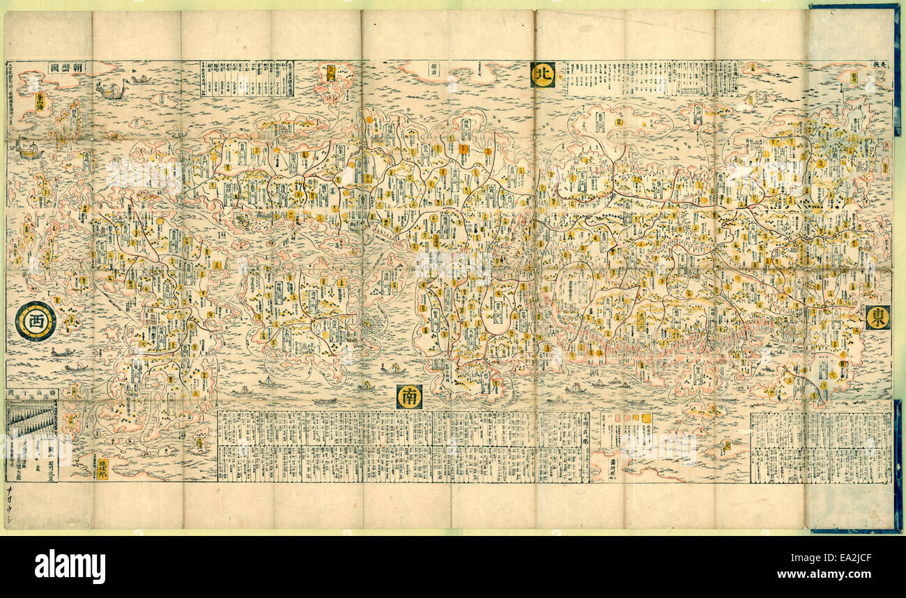 This large map of Great Japan showcases the geographical layout of the ...