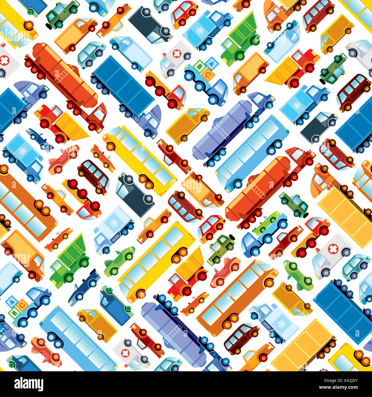 Toy car pattern, collection of various funny toy cars Stock Photo - Alamy