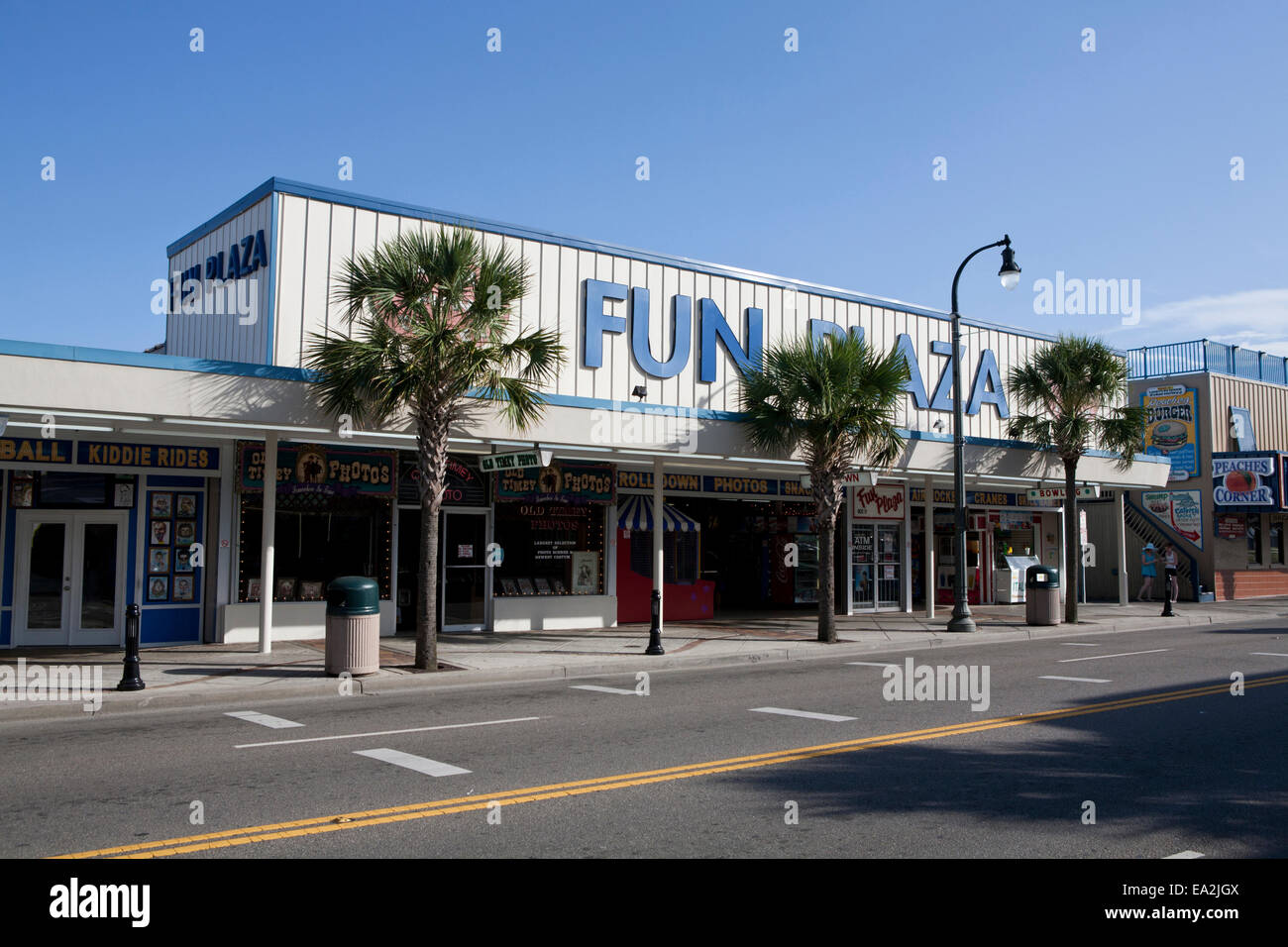 Arcade storefront in downtown Myrtle Beach, South Carolina Stock Photo ...