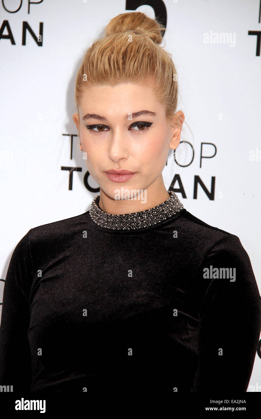New York, USA. 5th Nov, 2014. Model HAILEY BALDWIN attends the Topshop ...