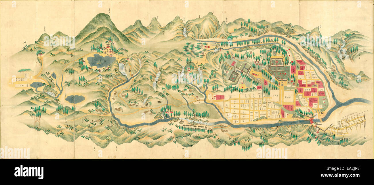 This map of Mt. Nikko shows the topography and geographical features of ...