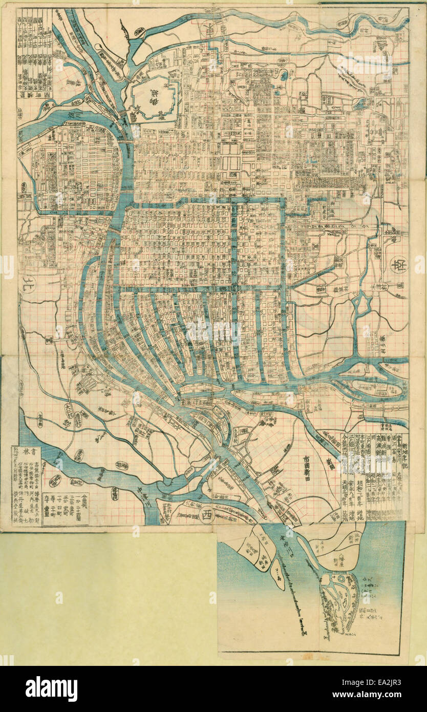 This map outlines the area along the Yodo River in Japan, highlighting ...
