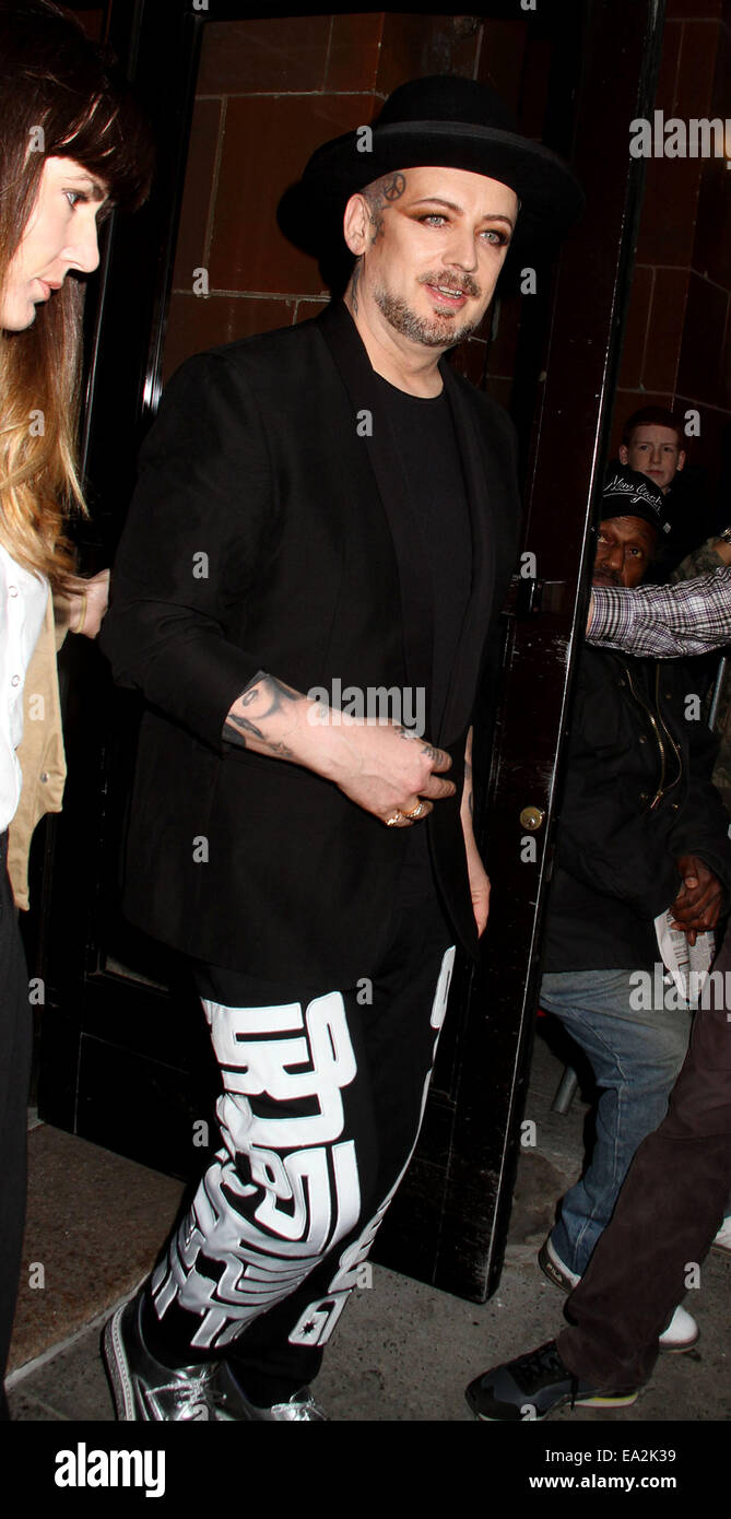 New York, USA. 5th Nov, 2014. Singer BOY GEORGE seen in Midtown ...