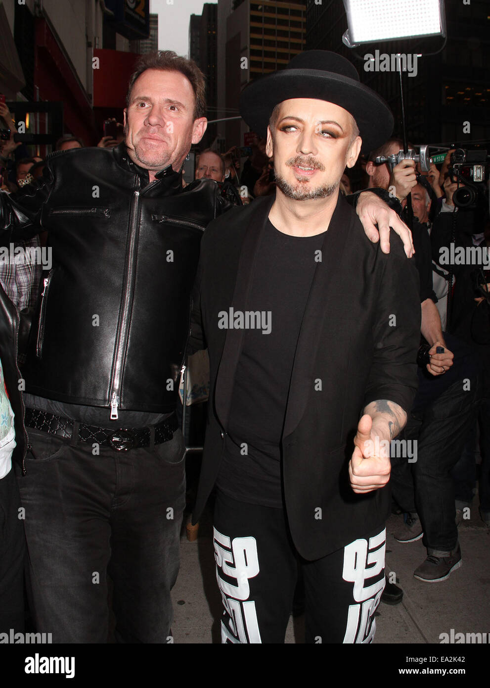New York, USA. 5th Nov, 2014. Singer BOY GEORGE and a member of CULTURE ...