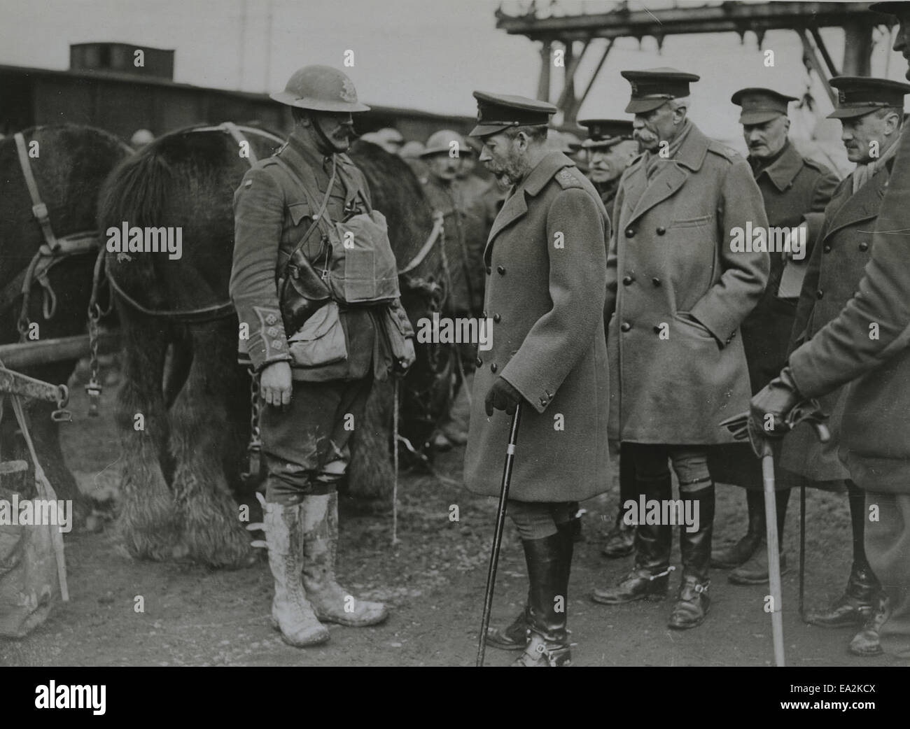 This official photograph captures King George V during his visit to the ...