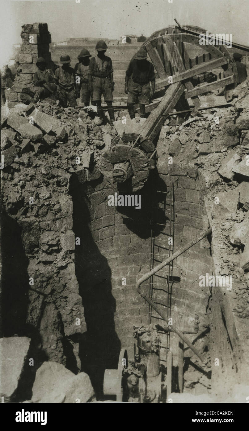 This image shows one of the wells destroyed by Turkish forces at ...