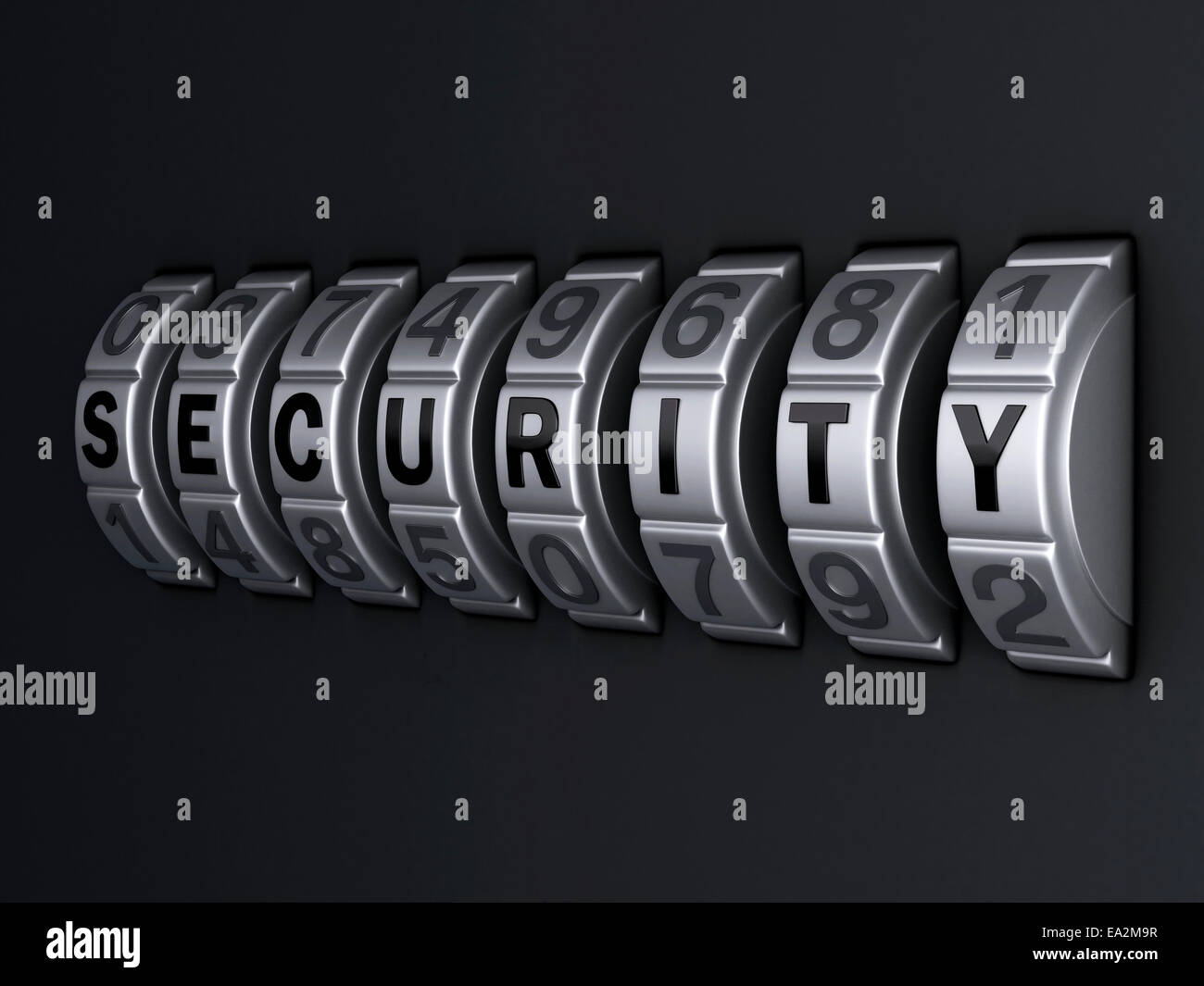 image of Security password combination concept. 3d illustration Stock ...