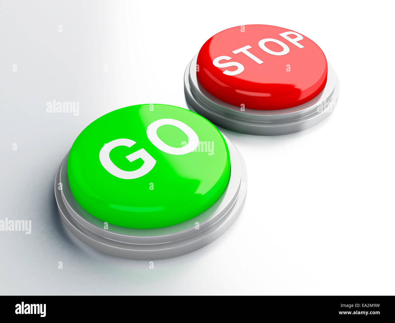 3d button stop start red green push switch hi-res stock photography and ...