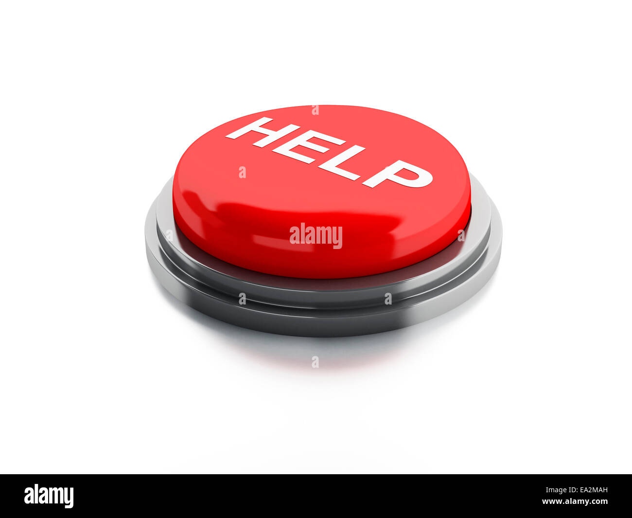 Red assistance button Cut Out Stock Images & Pictures - Alamy