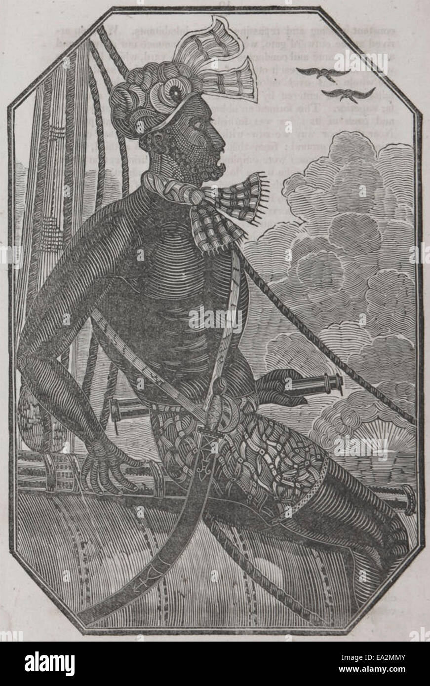 Sengbe Pieh, leader of the La Amistad uprising, pictured as a Muslim ...