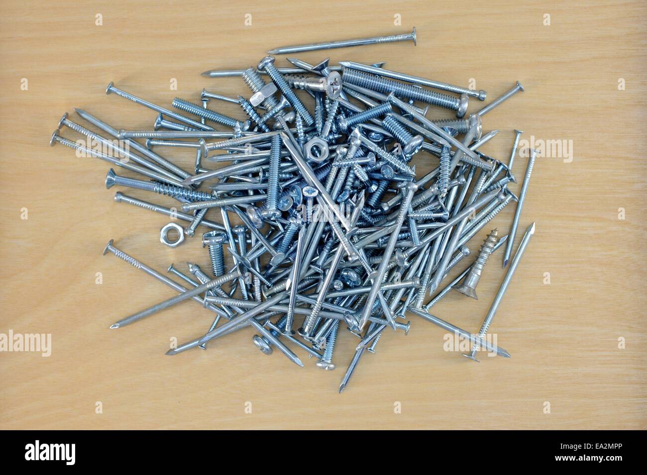 A close up shot of hardware fasteners Stock Photo - Alamy