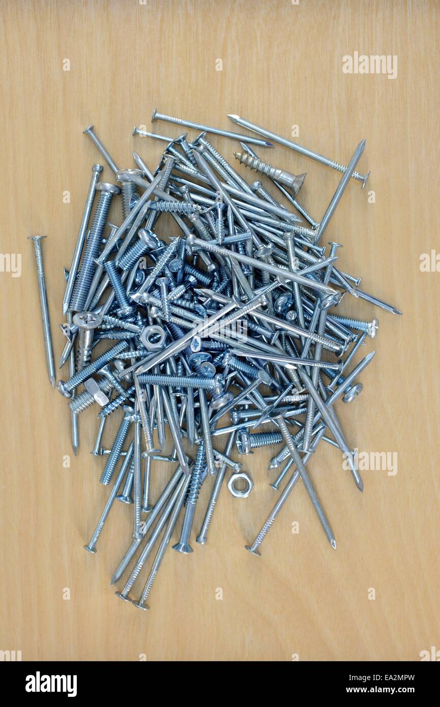 A close up shot of hardware fasteners Stock Photo - Alamy