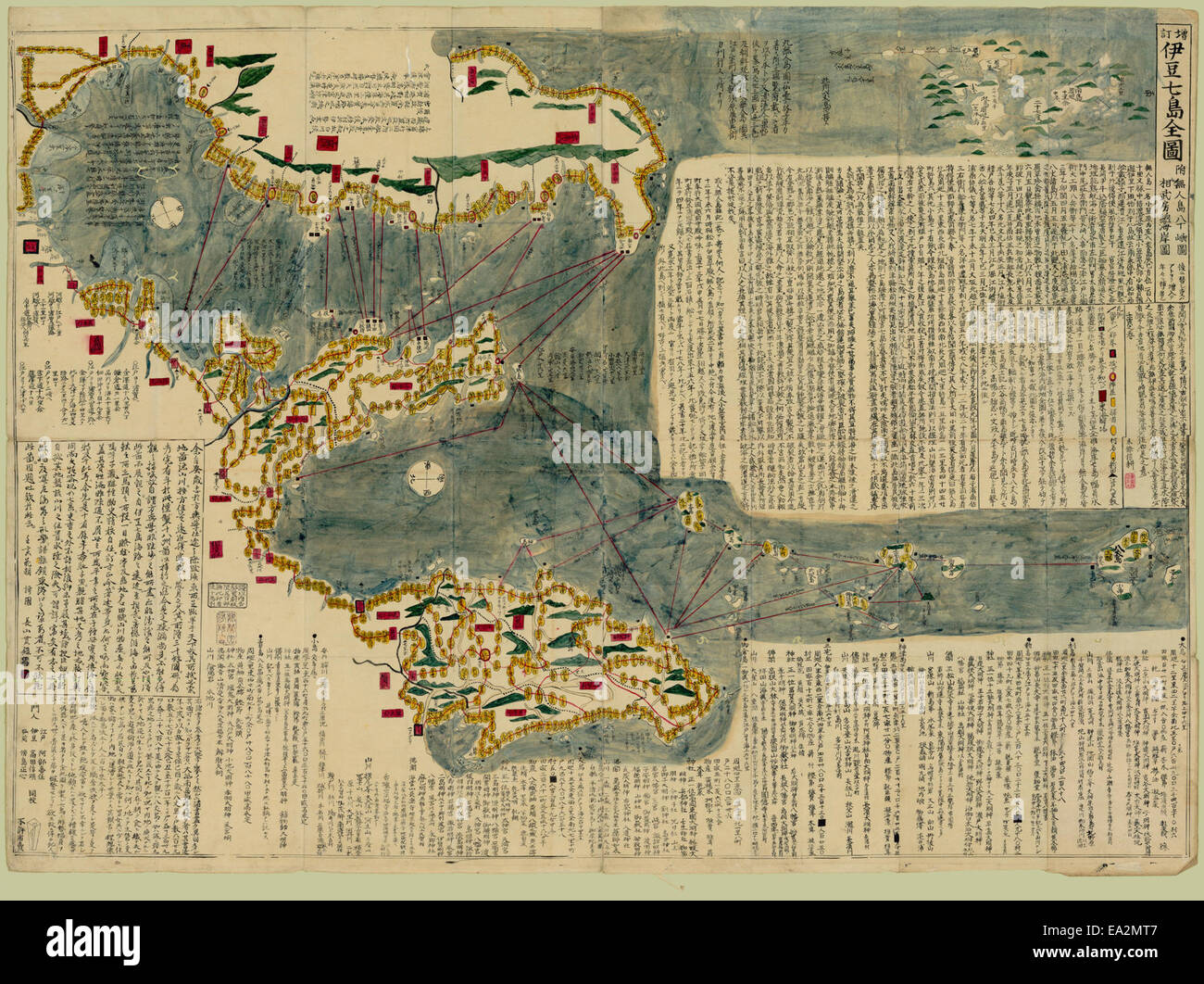 A revised and enlarged map of the Izu Seven Islands, located in Japan ...