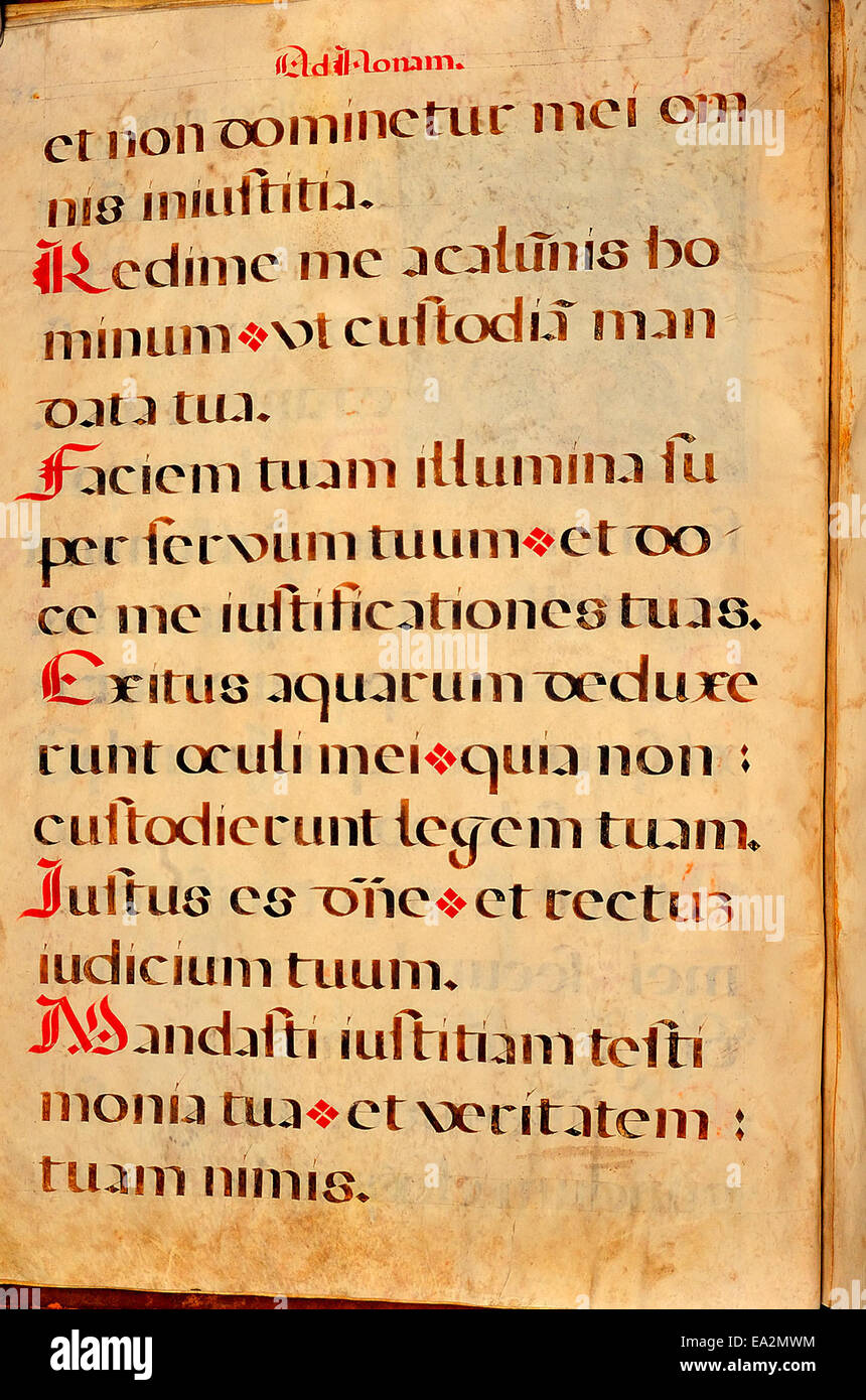 This page of the Spanish Chant Manuscript contains sacred Latin chants ...