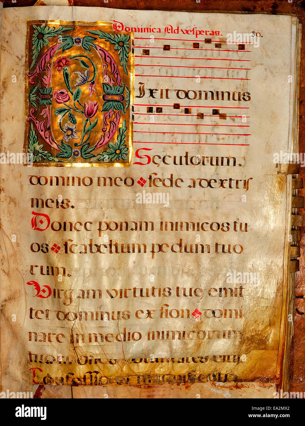 Page 066 of the Spanish Chant Manuscript, showcasing the musical ...