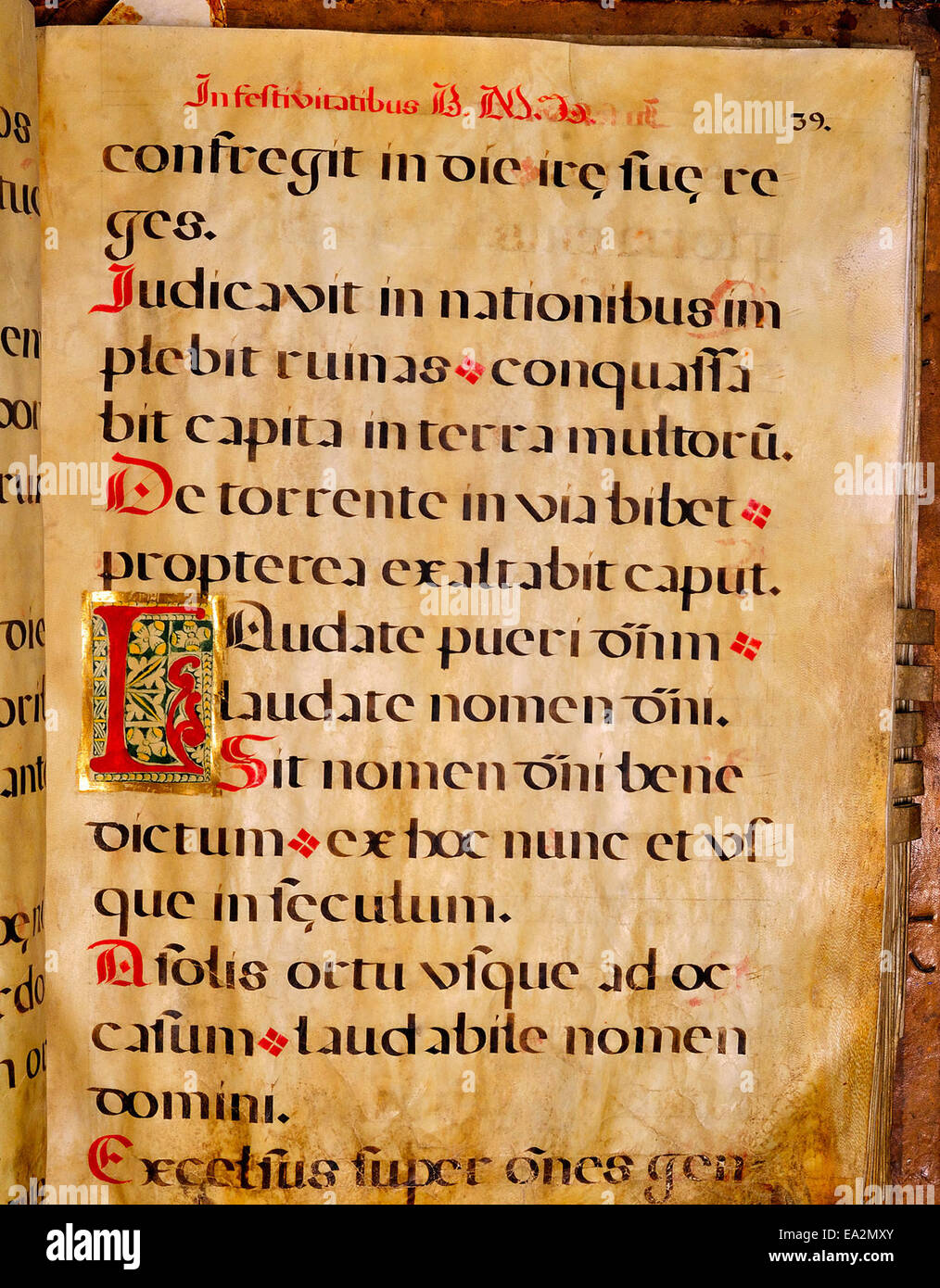 This page from a Spanish chant manuscript includes sacred musical ...